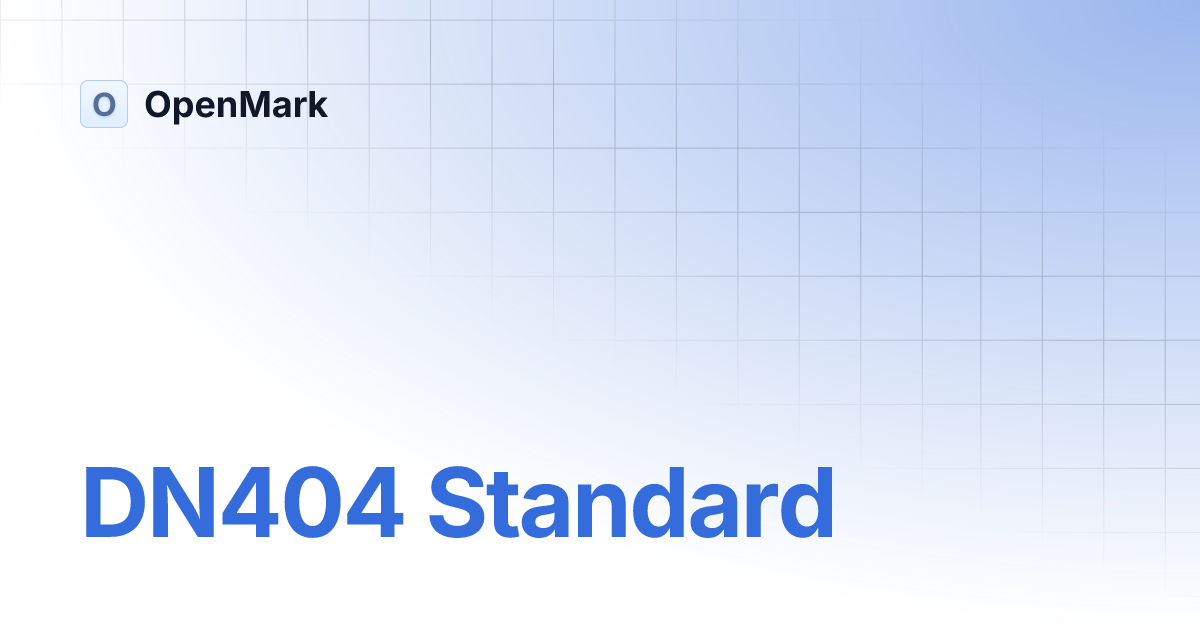 DN404 Standard | OpenMark